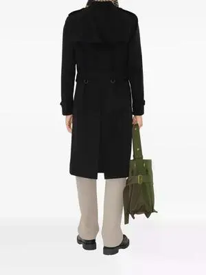 Burberry Kensington Heritage Belted Trench Coat - Black