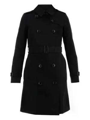 Burberry Gabardine Weave Trench Coat - Black