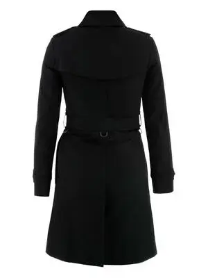 Burberry Gabardine Weave Trench Coat - Black