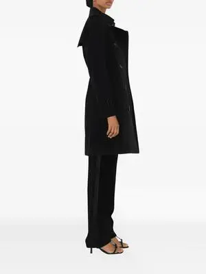 Burberry Gabardine Weave Trench Coat - Black