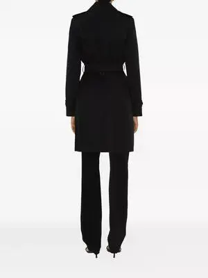 Burberry Gabardine Weave Trench Coat - Black