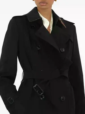 Burberry Gabardine Weave Trench Coat - Black
