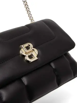 BOSS Monogram Plaque Shoulder Bag - Black