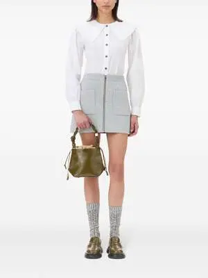 GANNI Zip-up Knit Mini Skirt