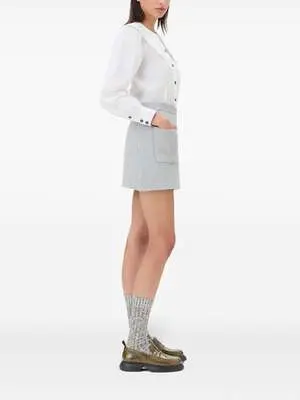 GANNI Zip-up Knit Mini Skirt