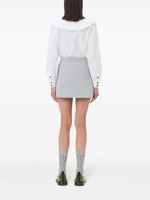 GANNI Zip-up Knit Mini Skirt