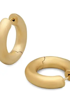 Tom Wood Medium Chunky Hoop Earrings - Gold