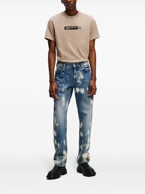 Karl Lagerfeld Bleached Straight-leg Jeans
