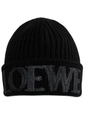 Loewe Wool Beanie - Black