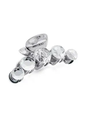 JIMMY CHOO Crystal Embellished Hair Clip - Silver
