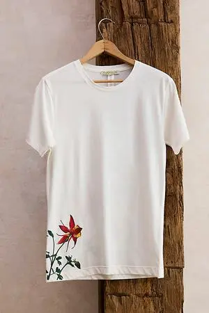 TERRAIN Floral Graphic Cotton T-Shirt White