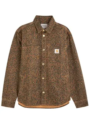 Carhartt Work In Progress Conro Leopard-print Canvas Overshirt