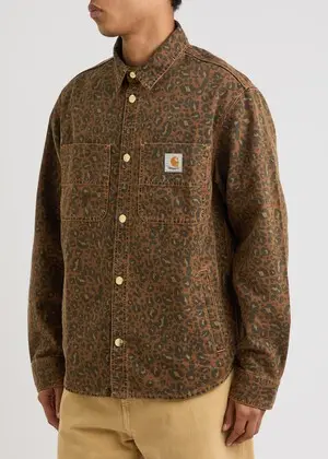 Carhartt Work In Progress Conro Leopard-print Canvas Overshirt