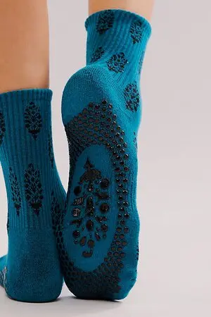 Free People Buti Grip Socks - Blue