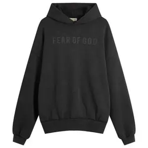Fear Of God Text Logo Hoodie In Black - 65% Off | Editorialist