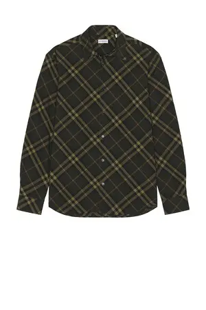 Burberry Long Sleeve Casual Shirt In Grey