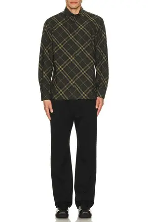 Burberry Long Sleeve Casual Shirt In Grey