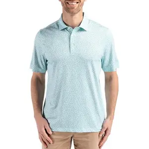 Cutter & Buck Pike Flora Print Polo Fresh Mint