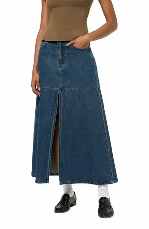 WeWoreWhat Denim Maxi Skirt