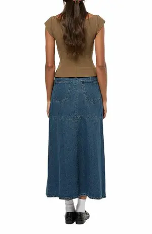 WeWoreWhat Denim Maxi Skirt