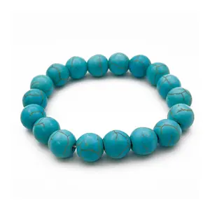 DONATELLO GIAN Name' Ball Stretch Bracelet - Turquoise