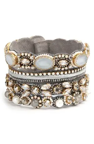 Deepa Gurnani Brixie Stack Bracelet - Gray