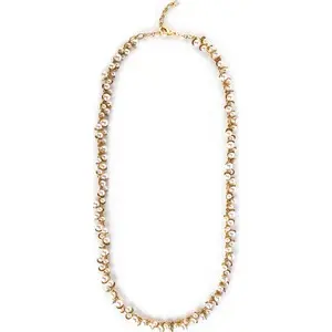 Deepa Gurnani Nani Faux Pearl Necklace - Gold