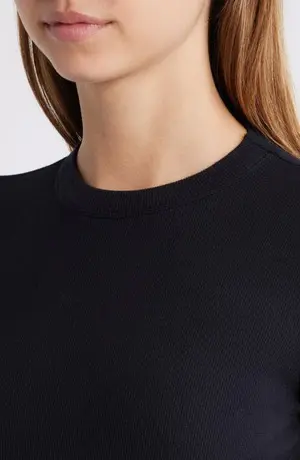 FRAME Ribbed Crewneck T-shirt - Black