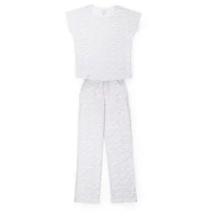 LILA AND HAYES Marcia Pajama Pant Set - Poolside Palms