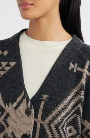 Pendleton Oversize Wool-blend Cardigan