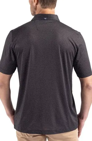 Cutter & Buck Pike Shadow Check Print Polo - Black