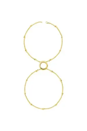 LUCY QUARTERMAINE Lucy Quartermaine Art Deco Gold Vermeil Hand Chain