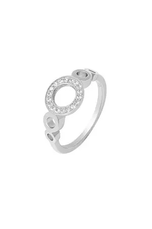 LUCY QUARTERMAINE Multi Halo Ring - Sterling Silver