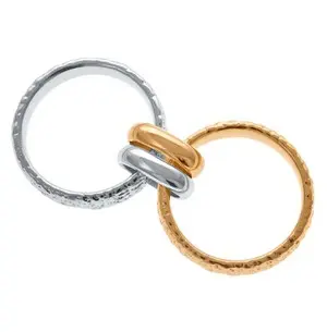 LUCY QUARTERMAINE Multi Finish Double Hula Joined Ring