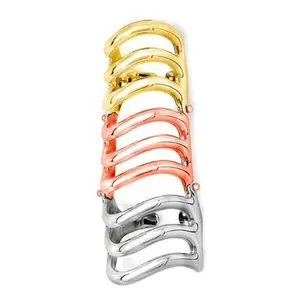LUCY QUARTERMAINE Tri Tone Waterfall Armour Ring - Sterling Silver