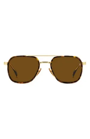 DB EYEWEAR BY DAVID BECKHAM 54mm Aviator Sunglasses - Havana Gold/ Brown