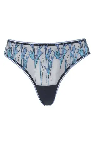HUIT Moonlight Tanga - Floral Blue