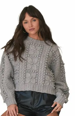 BTB LOS ANGELES Simone Sweater - Grey