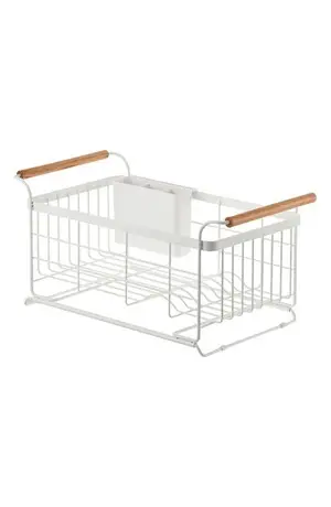 YAMAZAKI Over The Sink Dish Drainer Rack - White