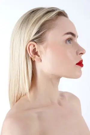 LUCY QUARTERMAINE Vermeil Tri Drop Ear Cuff - Gold