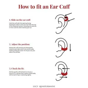 LUCY QUARTERMAINE Vermeil Tri Drop Ear Cuff - Gold