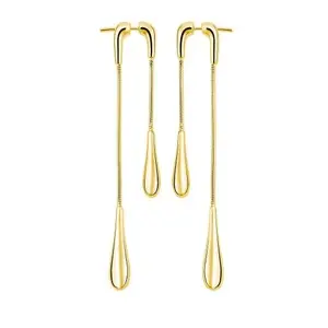 LUCY QUARTERMAINE Drop Vermeil Earrings - Gold