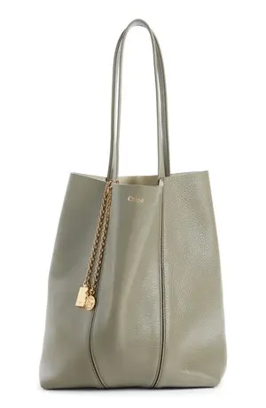 Chloé Spin Leather Tote - Aloe Green