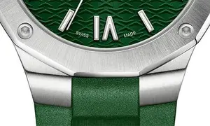 Baume & Mercier Riviera Automatic Rubber Strap Watch - Green