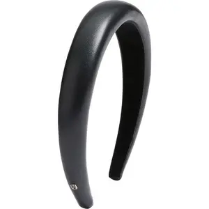 Alexandre De Paris Padded Leather Headband - Black