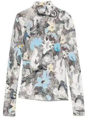 Tory Burch Printed Jersey T-shirt - Blue