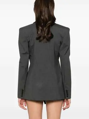 MUGLER Ring-detail Virgin Wool Blazer