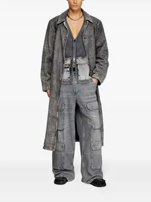 DIESEL® D-touch Wide Leg Cargo Jeans - Grey