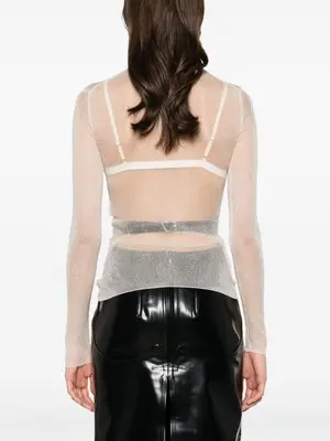 MUGLER Sheer Knit Sweater