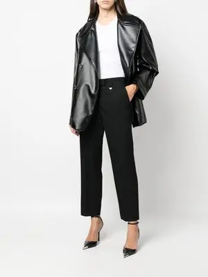 Prada Logo-plaque Cropped Trousers
